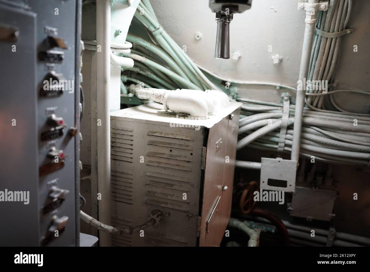 military war submarine warship ship interior Stock Photo - Alamy