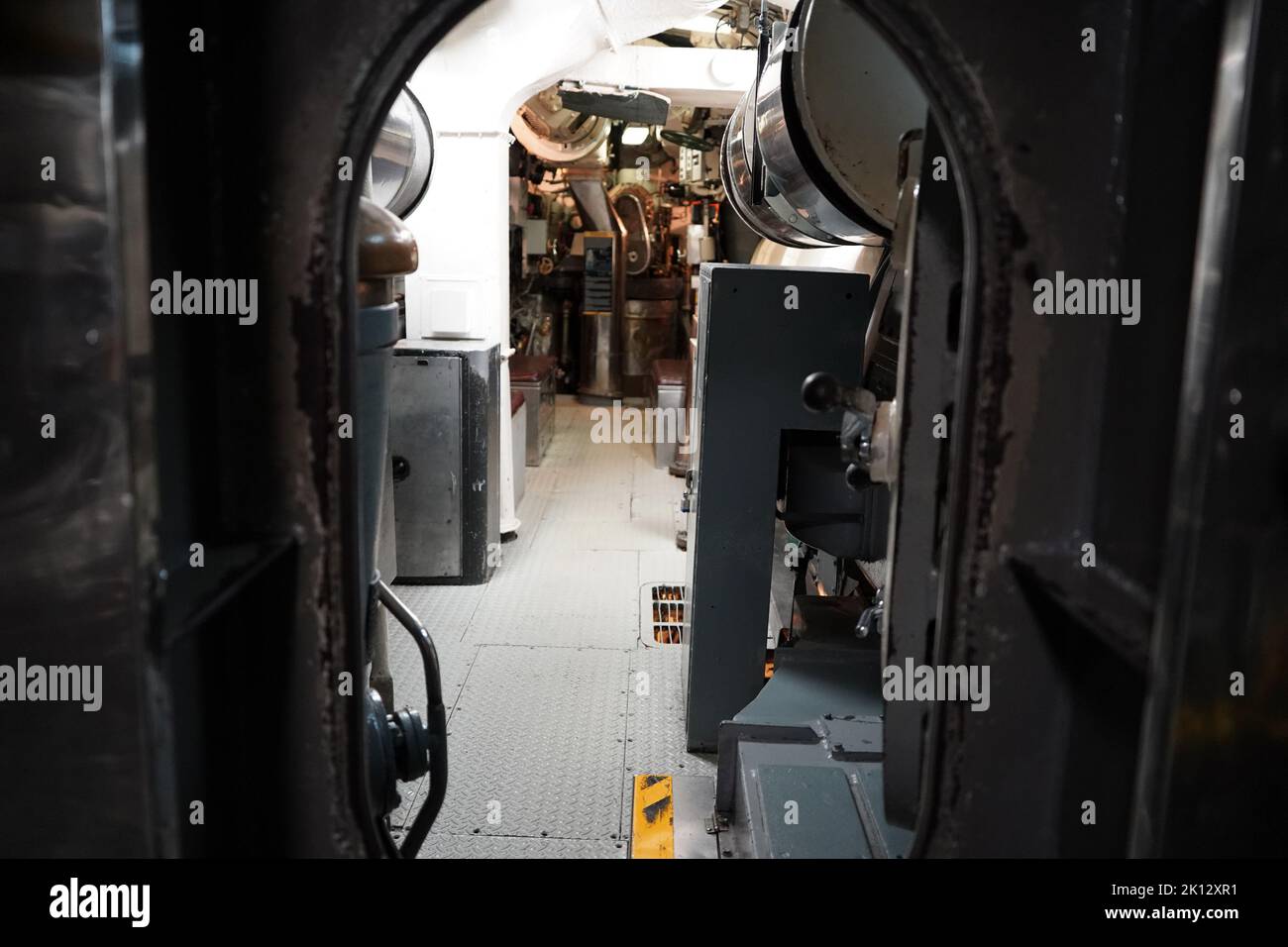 military war submarine warship ship interior Stock Photo - Alamy