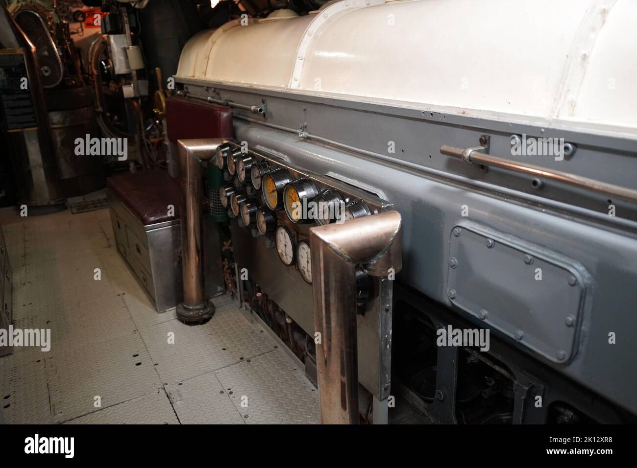 military war submarine warship ship interior Stock Photo - Alamy