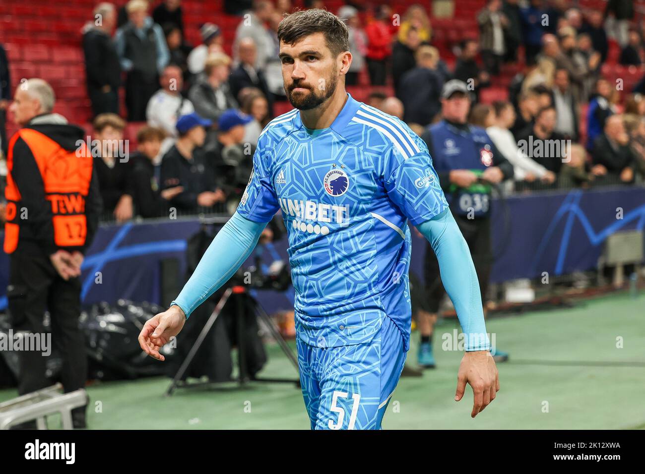 Copenhagen, Denmark. 14th Sep, 2022. Goalkeeper Mathew Ryan (51) of FC ...
