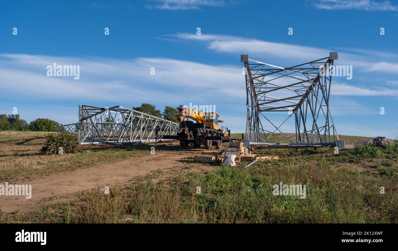 Installation assembly of Steel Tower for Transmission line for ...