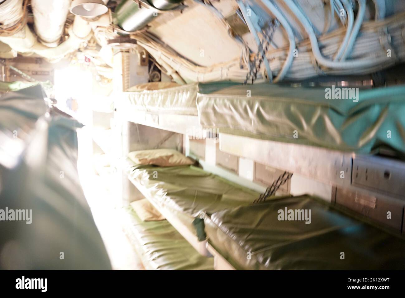 military war submarine warship ship interior Stock Photo - Alamy