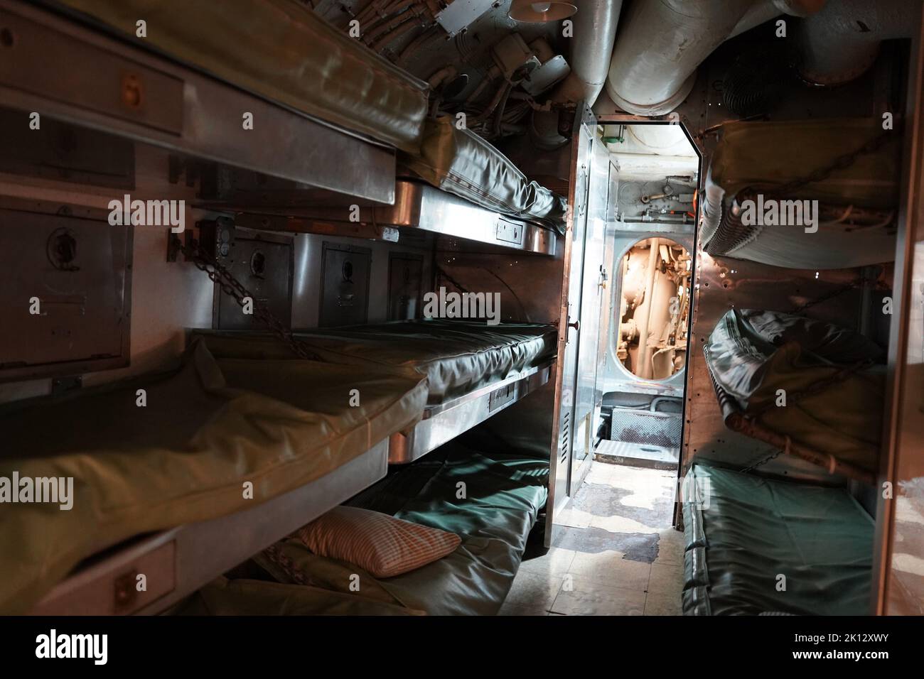 military war submarine warship ship interior Stock Photo - Alamy