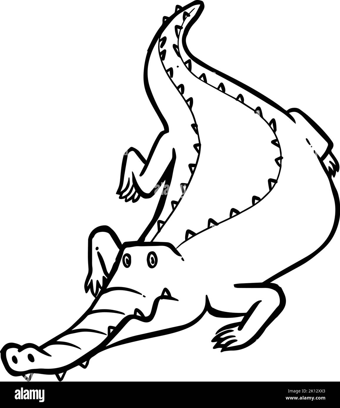 Hand drawn alligator. Vector illustration Stock Vector Image & Art - Alamy