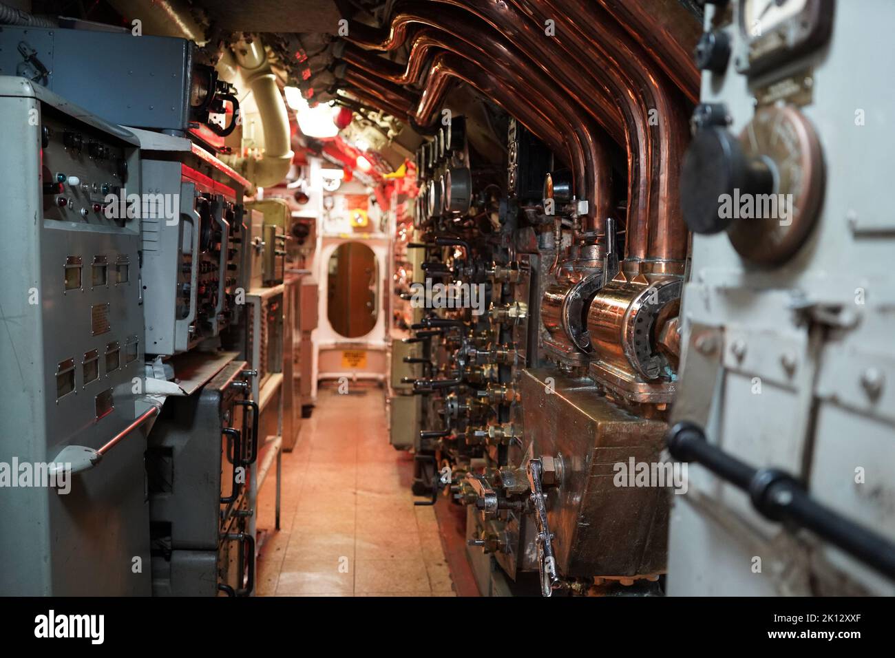 military war submarine warship ship interior Stock Photo - Alamy