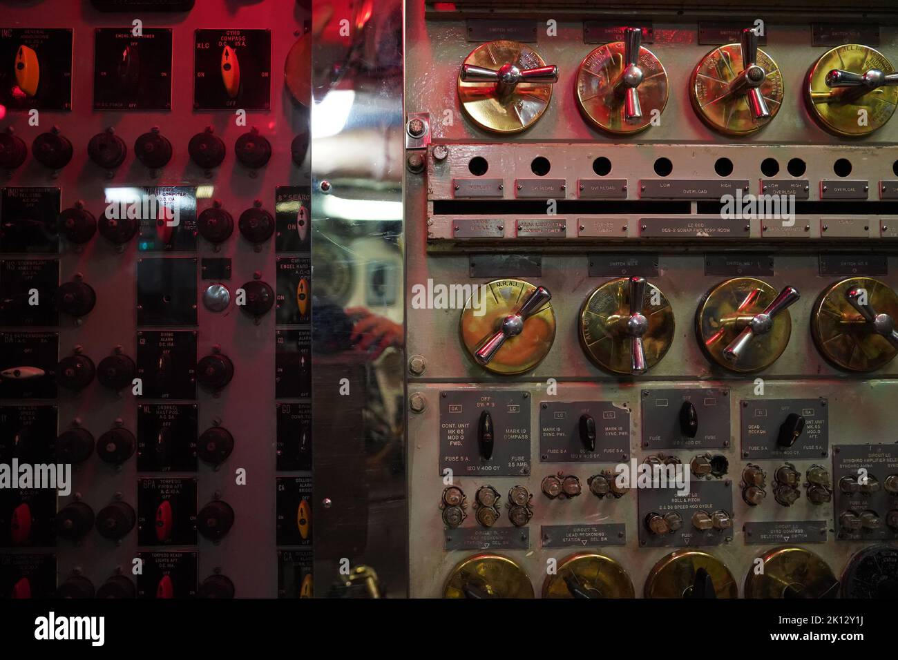 military war submarine warship ship interior Stock Photo - Alamy