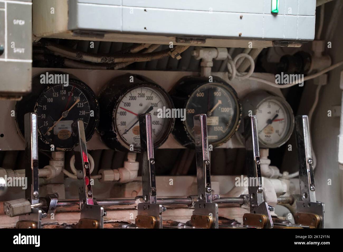 military war submarine warship ship interior Stock Photo - Alamy