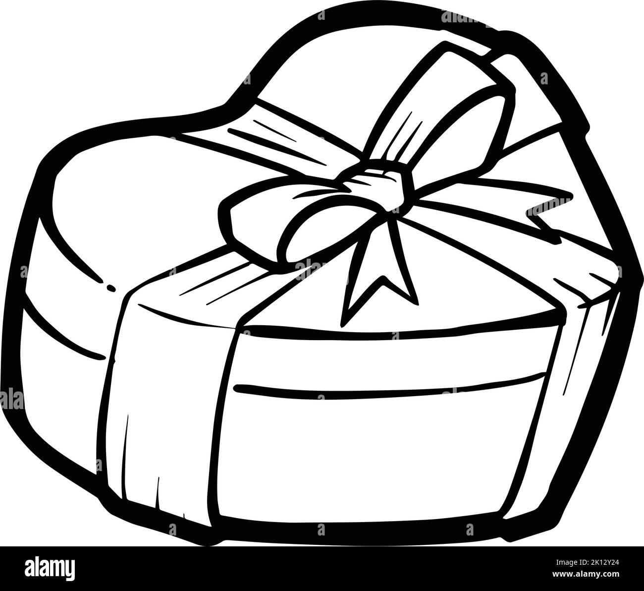 heart shape box hand drawn. Vector illustration Stock Vector Image ...
