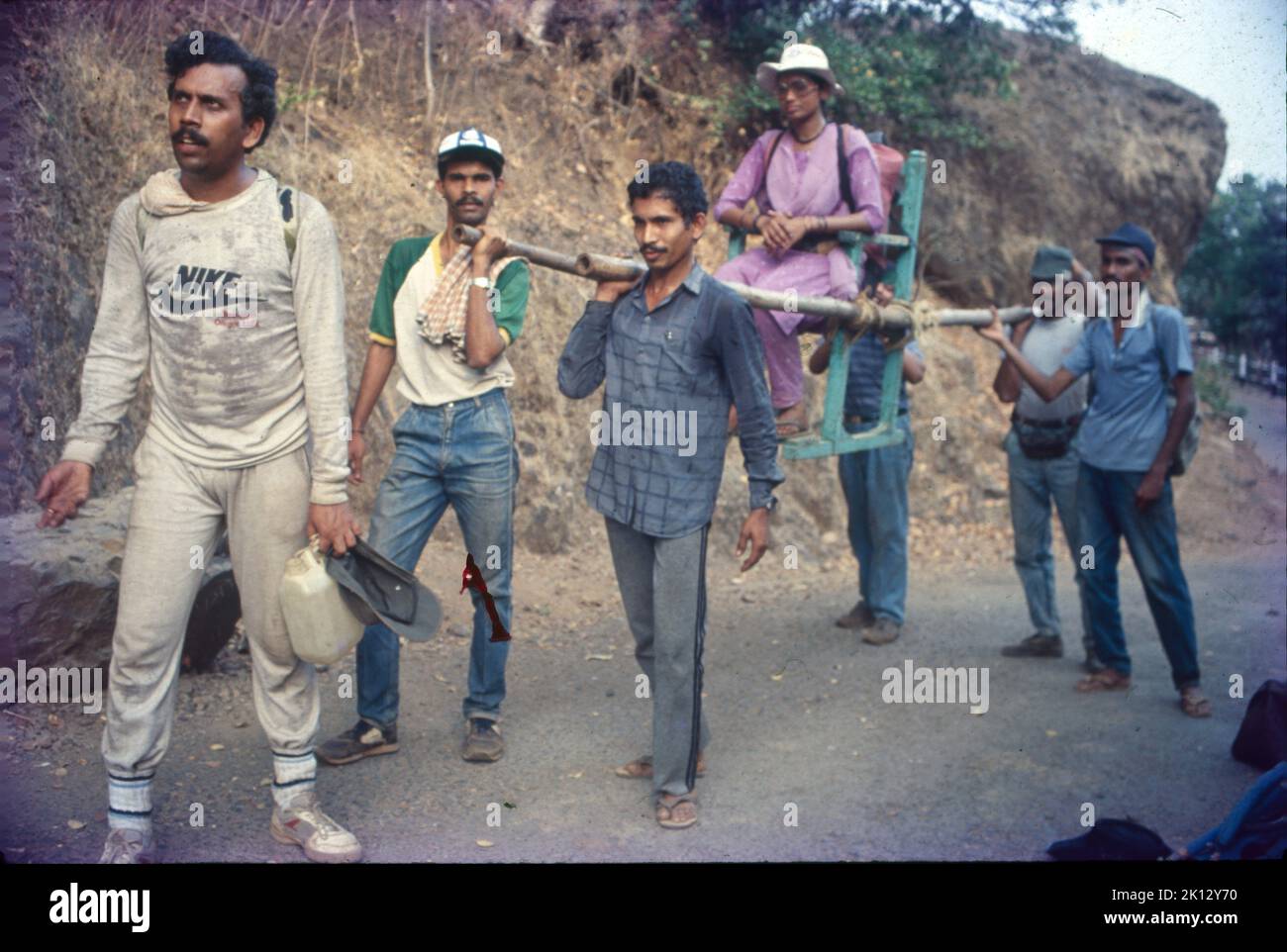 Palkhi, (Sedan Chair or Palkee) Mode of Carrying People Stock Photo - Alamy