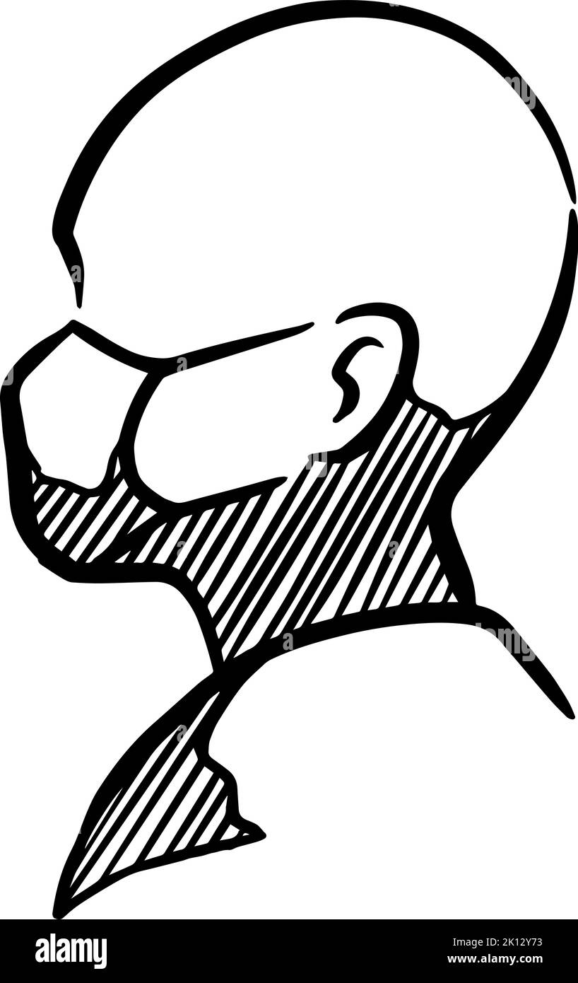 Human head figure wearing Black and White Stock Photos & Images - Alamy