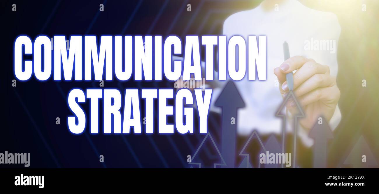 Sign displaying Communication Strategy. Business idea Verbal Nonverbal ...