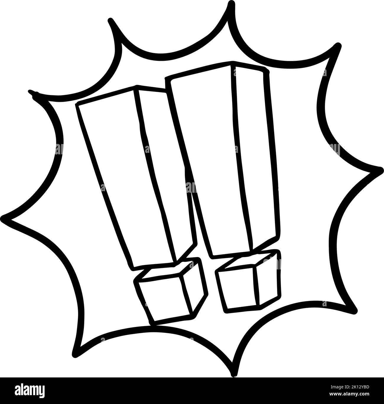 hand drawn exclamation mark. Vector illustration Stock Vector Image ...