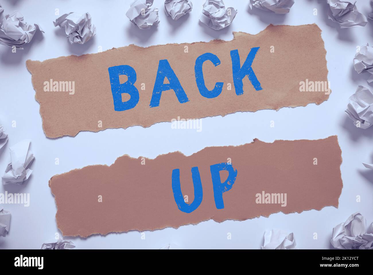 Conceptual caption Back Up. Word for saving important data into ...