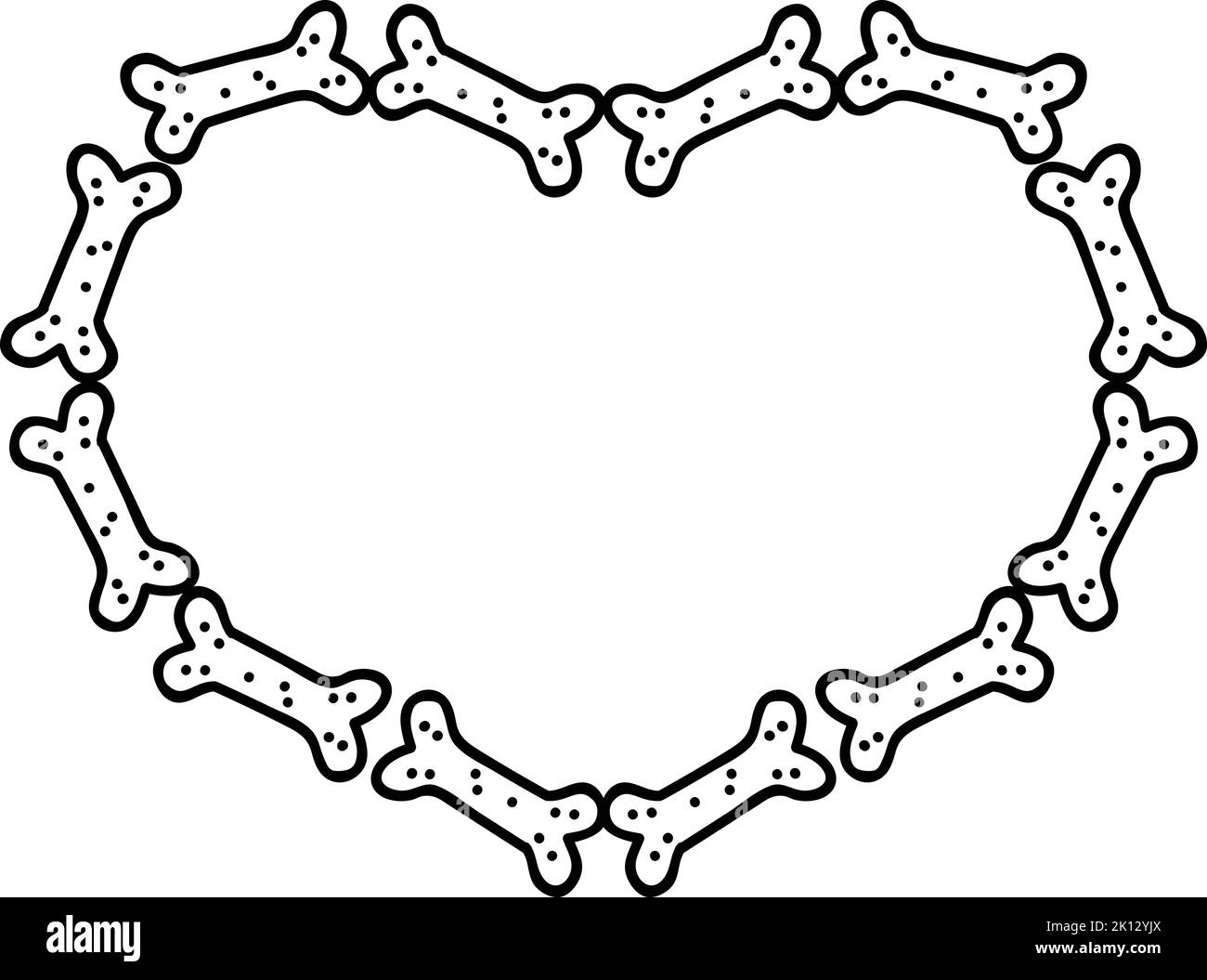 Dog food biscuit in heart shape. Animal diet vector illustration Stock ...