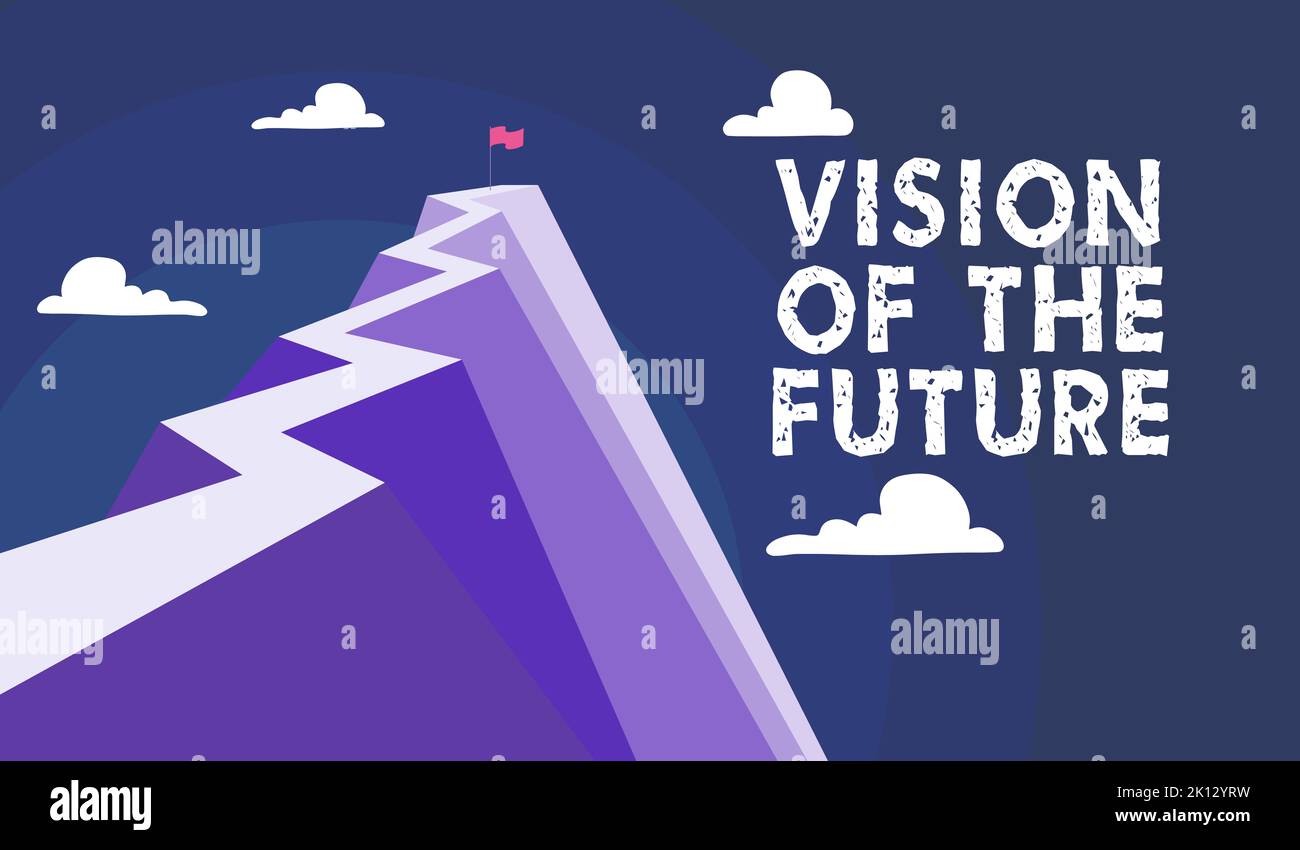 Handwriting text Vision Of The Future. Word for Seeing something Ahead ...