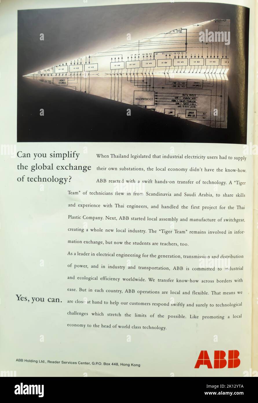 ABB Automation (Thailand) advertisement placed inside a NatGeo magazine ...
