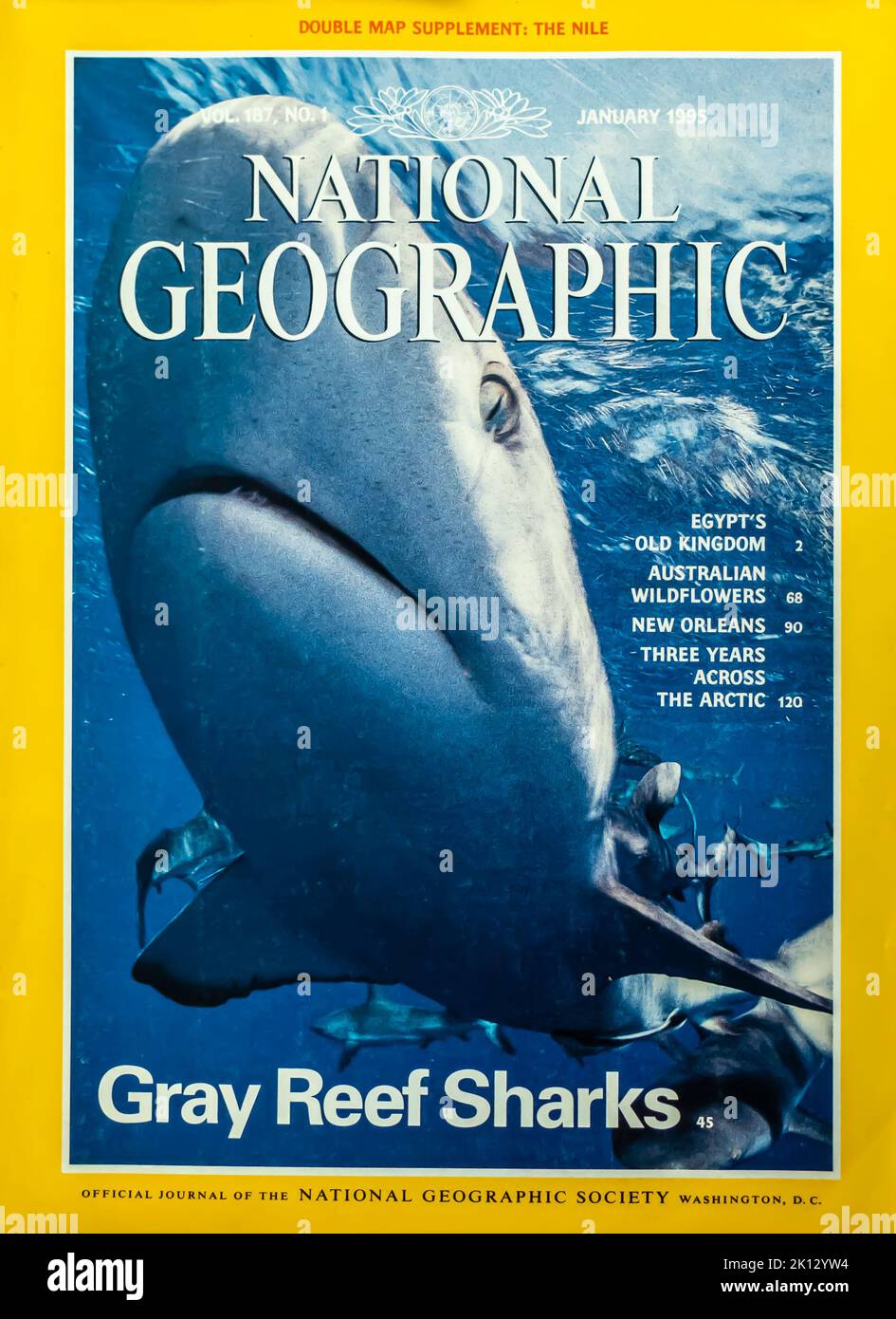 National Geographic magazine cover, january 1995 Stock Photo - Alamy