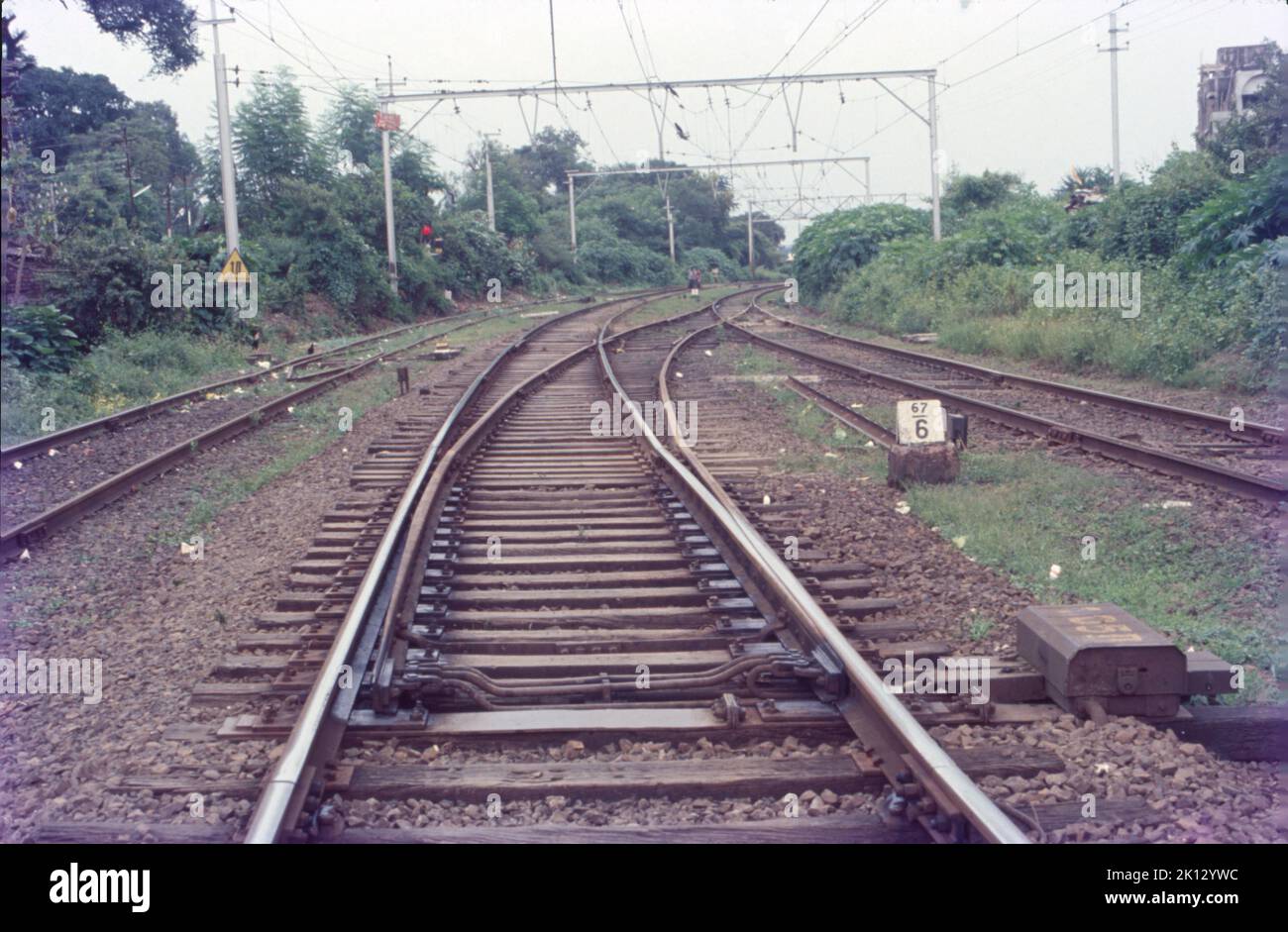 Railway Tracks, Crossing Stock Photo - Alamy