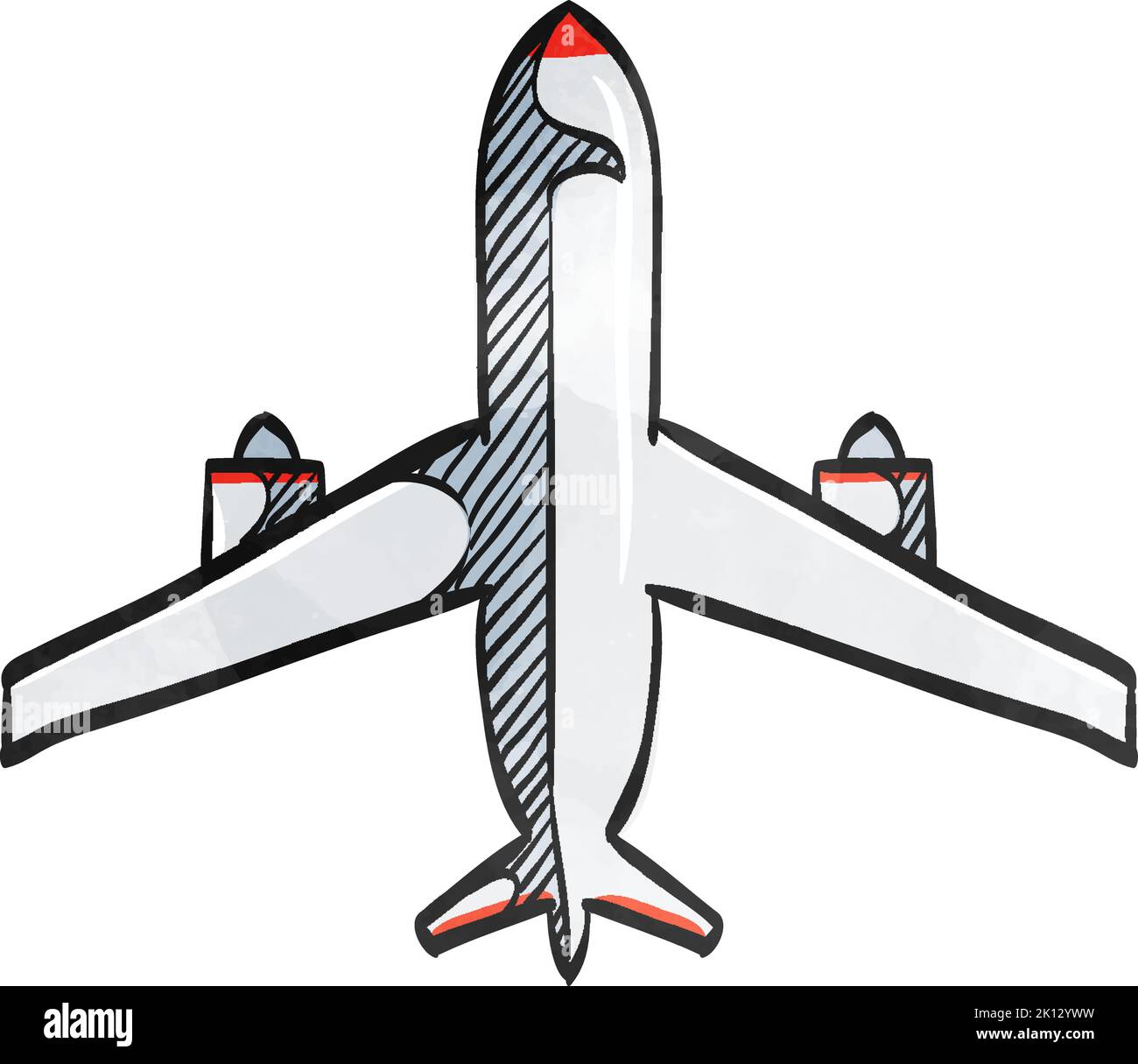 Airplane icon in watercolor style Stock Vector Image & Art - Alamy