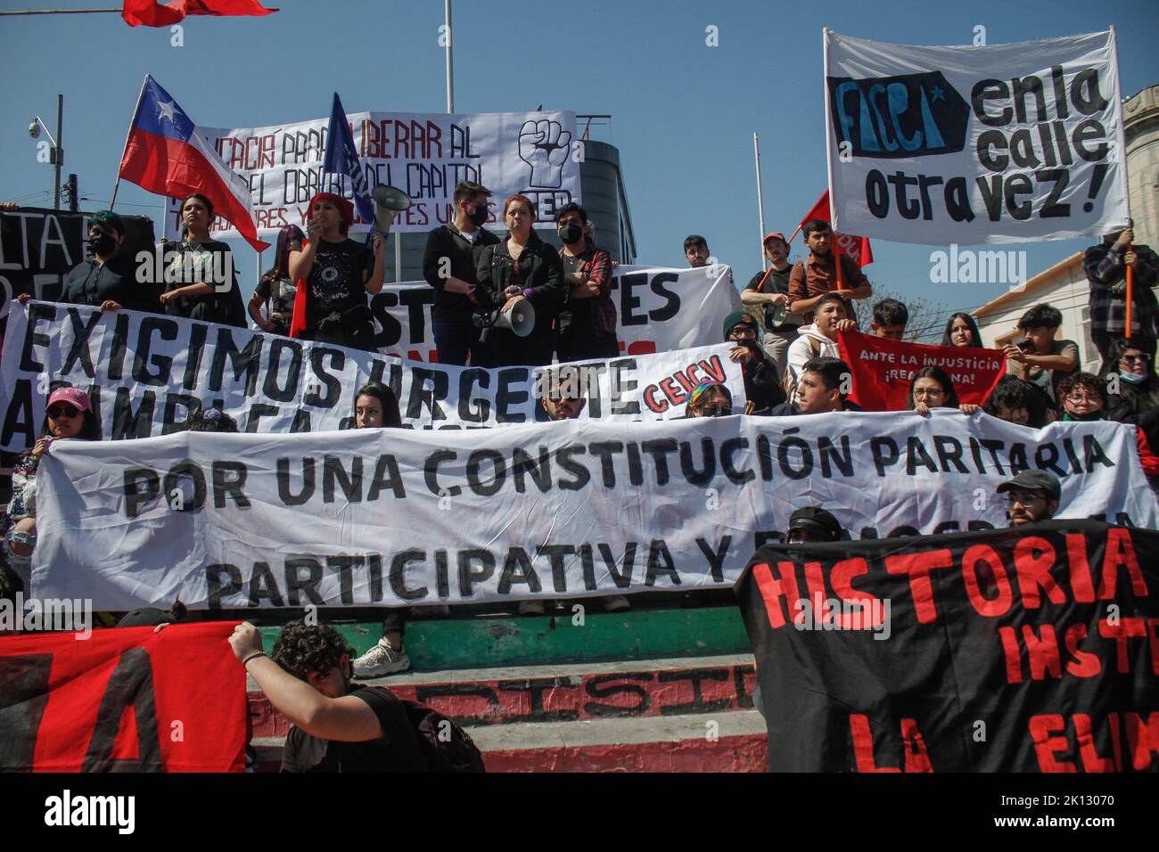 Valparaiso, Chile. 14th Sep, 2022. Students from different ...