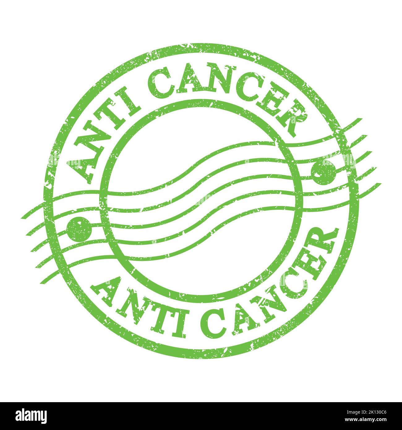 ANTI CANCER, text written on green grungy postal stamp Stock Photo - Alamy