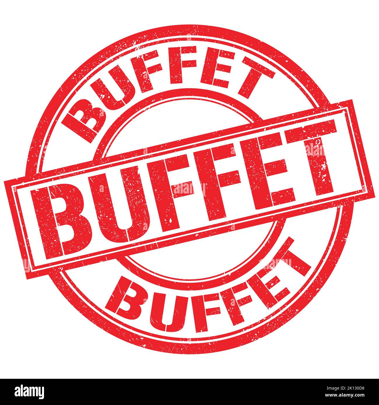BUFFET text written on red round stamp sign Stock Photo - Alamy