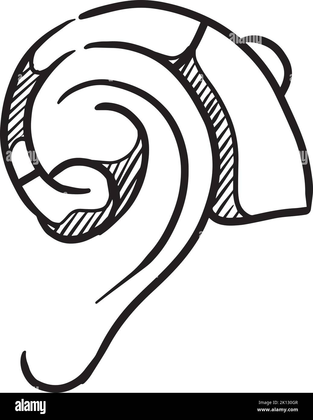 Hearing aid hand drawn. Vector illustration Stock Vector Image & Art ...