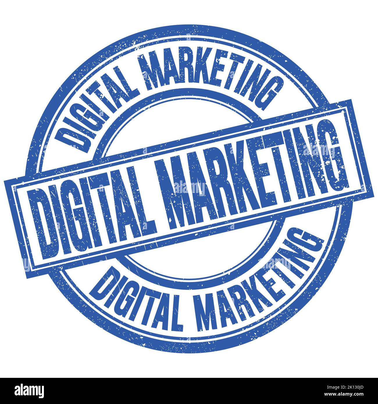 DIGITAL MARKETING text written word on blue round stamp sign Stock ...