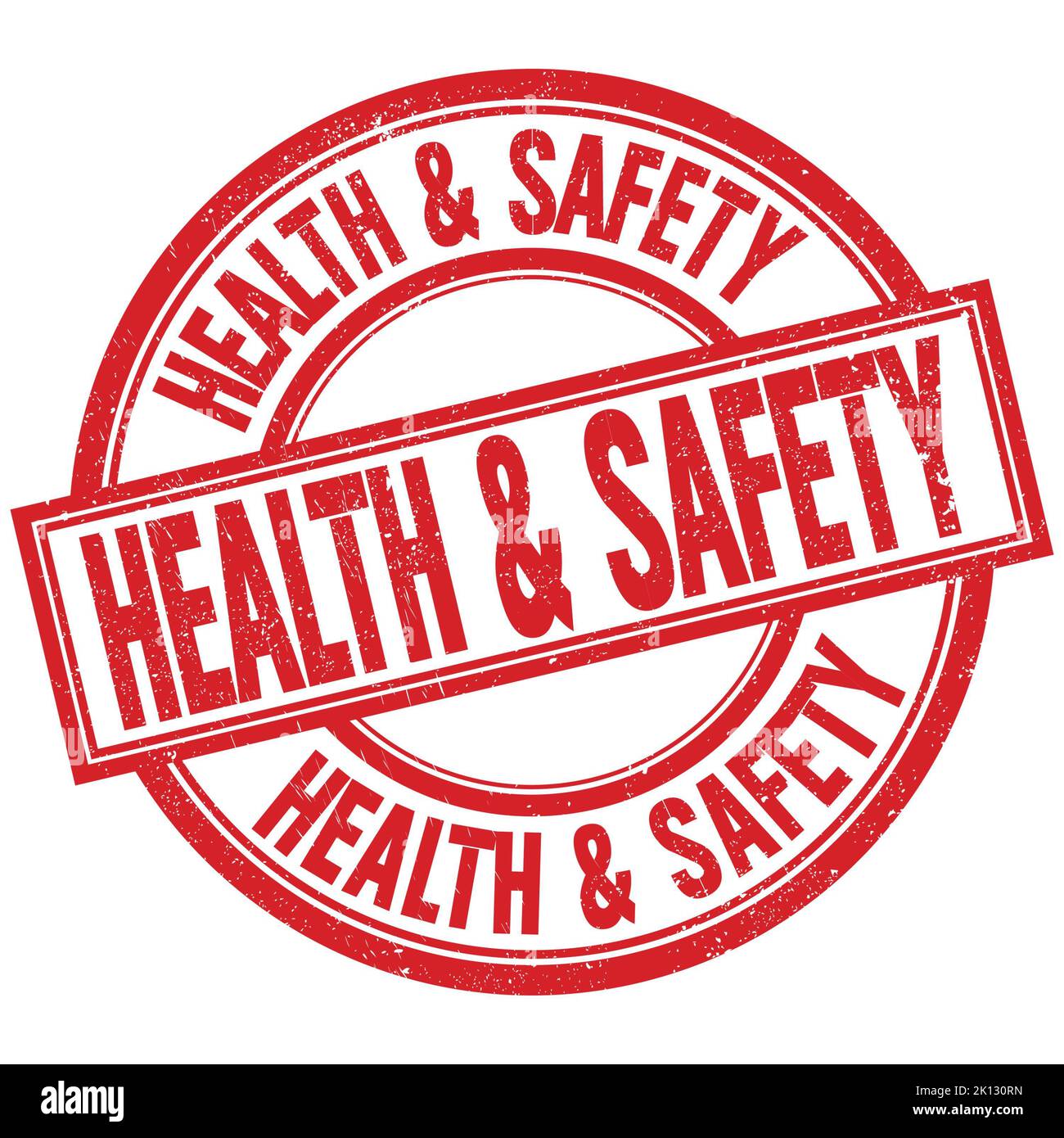 HEALTH & SAFETY text written word on red round stamp sign Stock Photo ...