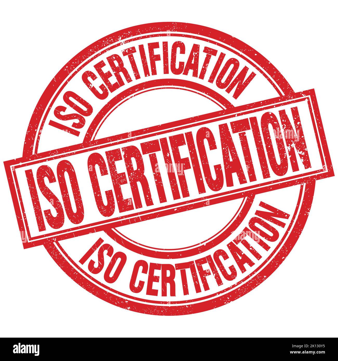 ISO CERTIFICATION text written word on red round stamp sign Stock Photo ...