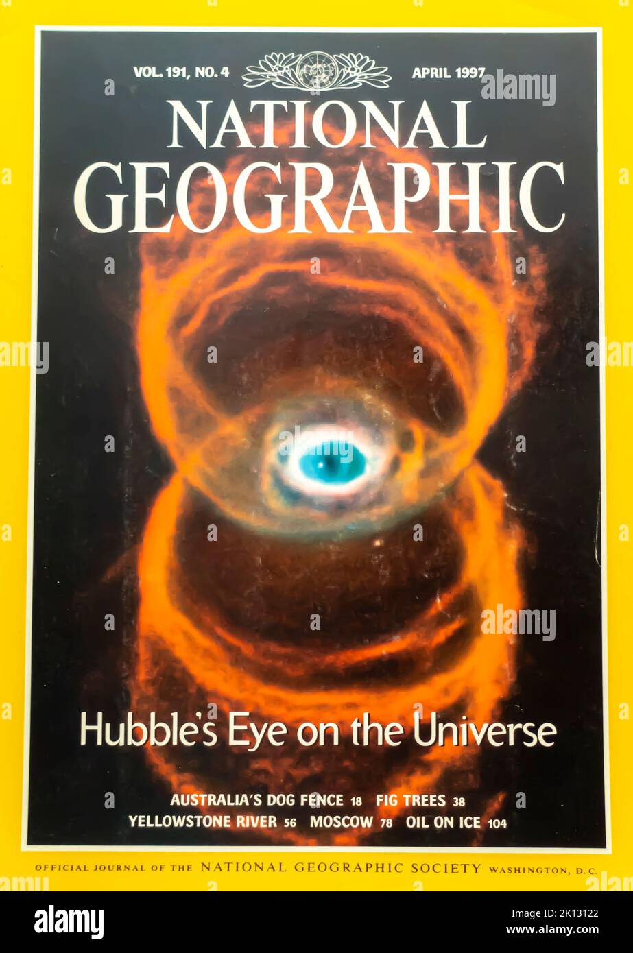 National Geographic magazine cover, April 1997 Stock Photo - Alamy
