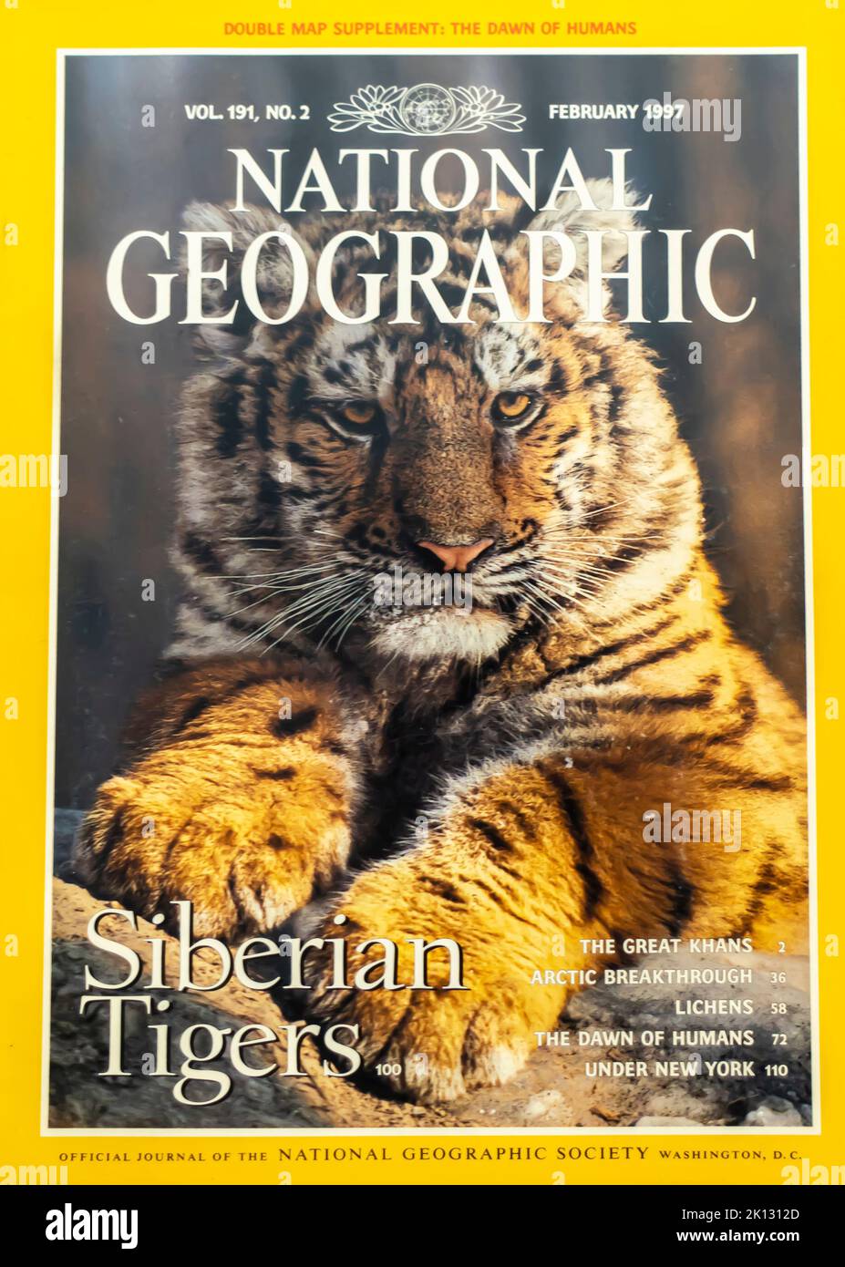 National Geographic magazine cover, February 1997 Stock Photo - Alamy