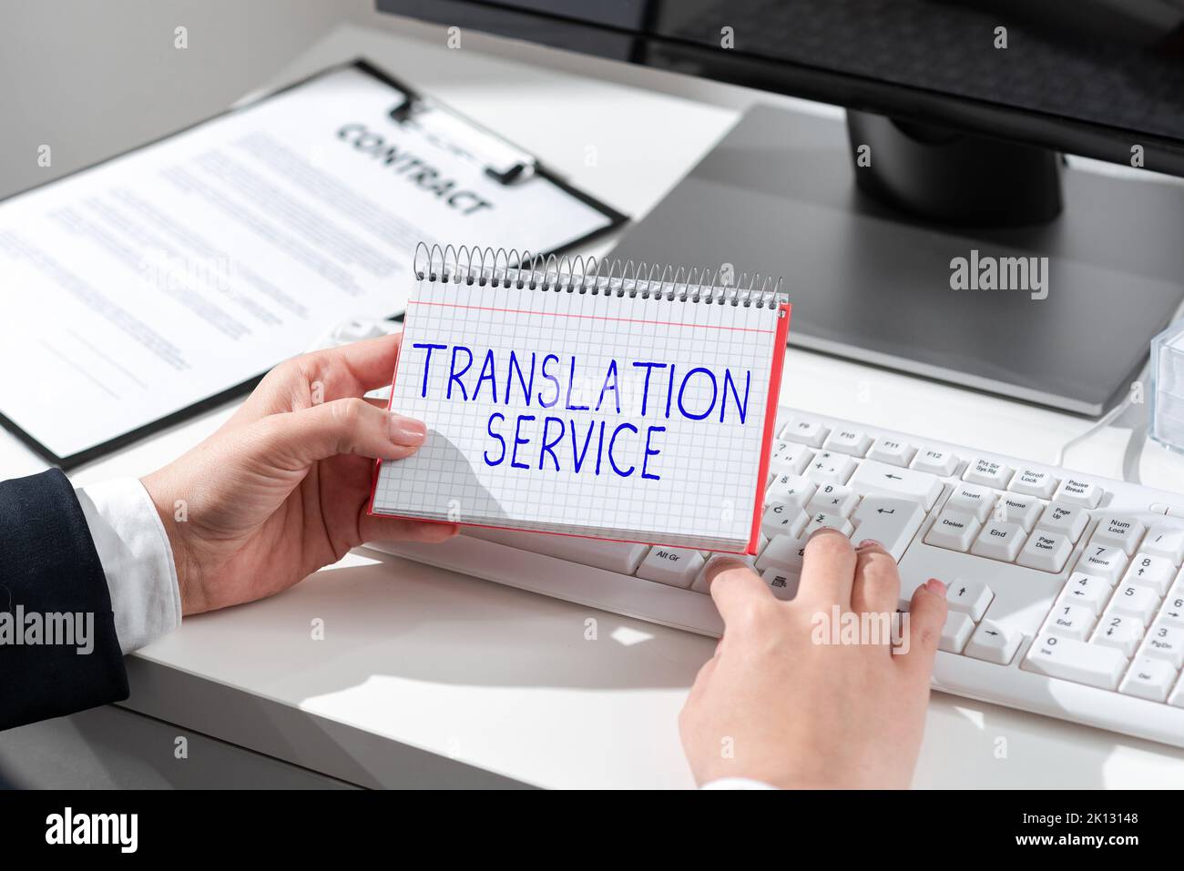 Text sign showing Translation Service. Business idea the Equivalent ...