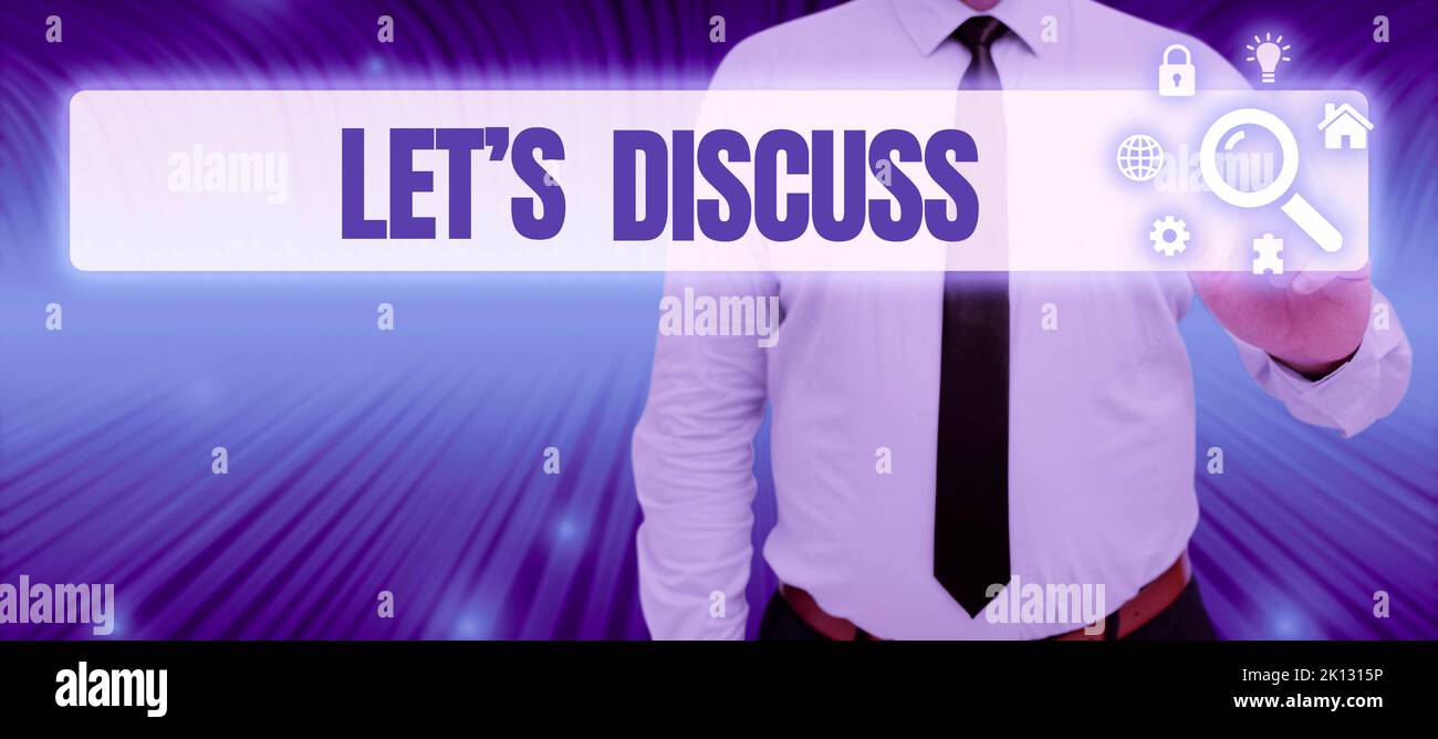 Conceptual display Let S Discuss. Business idea Permit to Talk Open Up ...