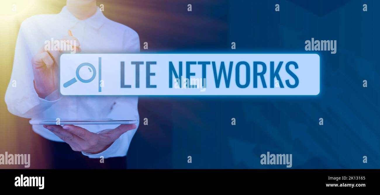 Text Sign Showing Lte Networks Concept Meaning Fastest Network