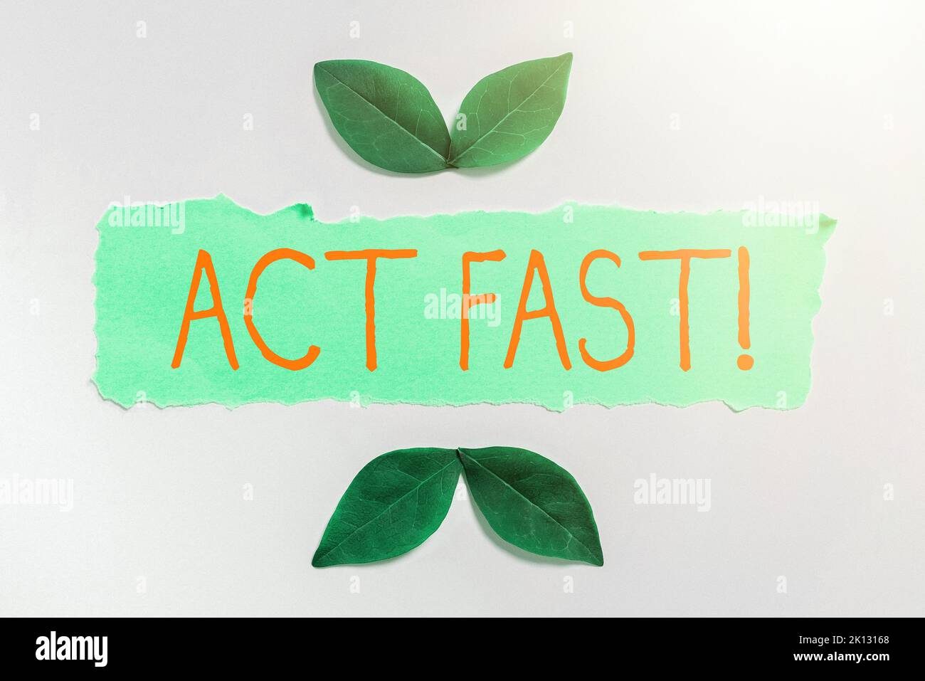 Sign displaying Act Fast. Business idea Voluntarily move in the highest ...