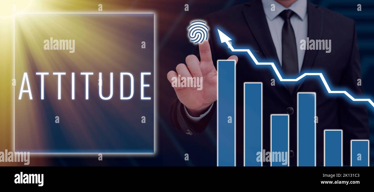 Inspiration showing sign Attitude. Business idea settled way of ...