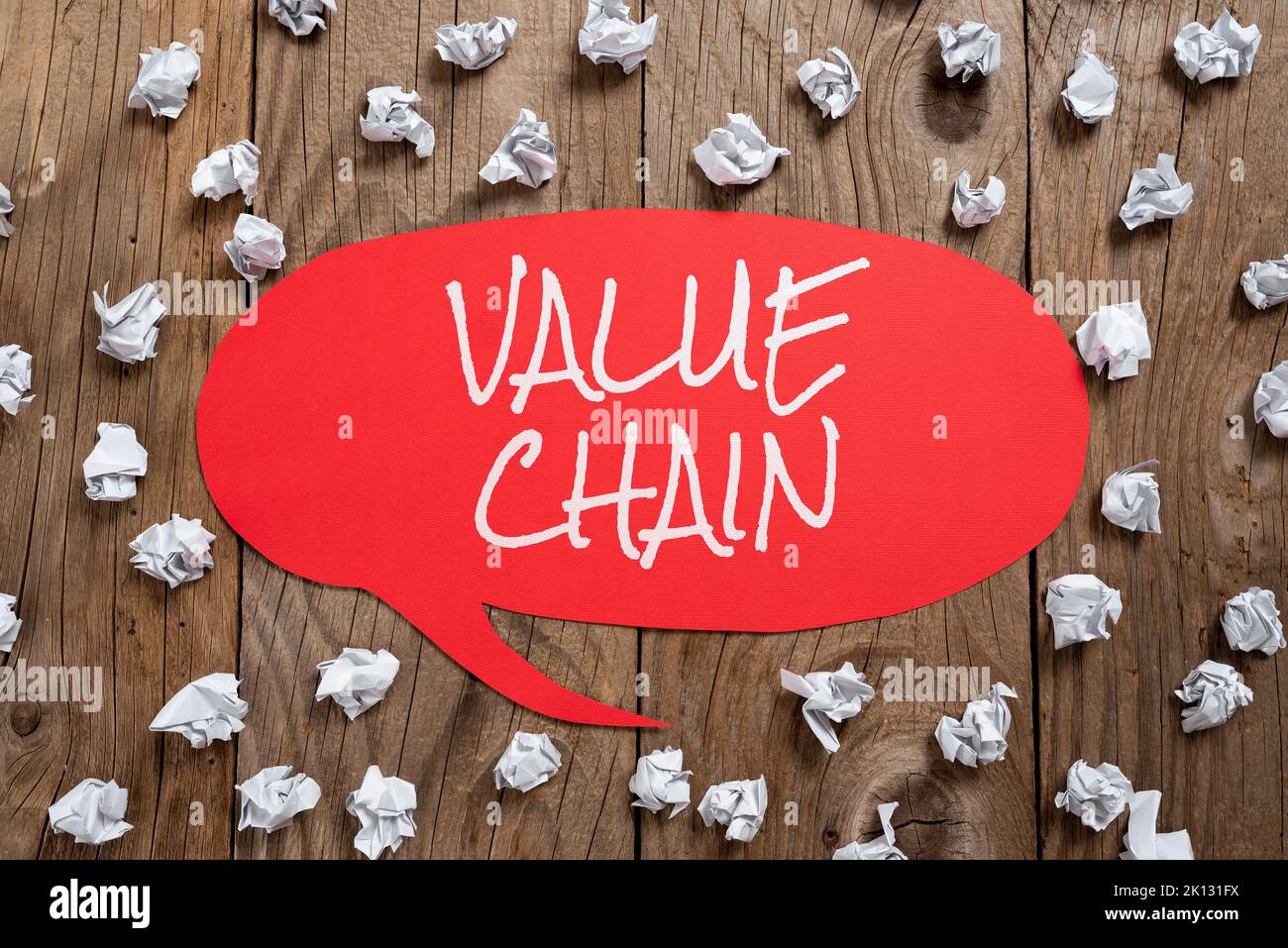 Text showing inspiration Value Chain. Concept meaning Business ...