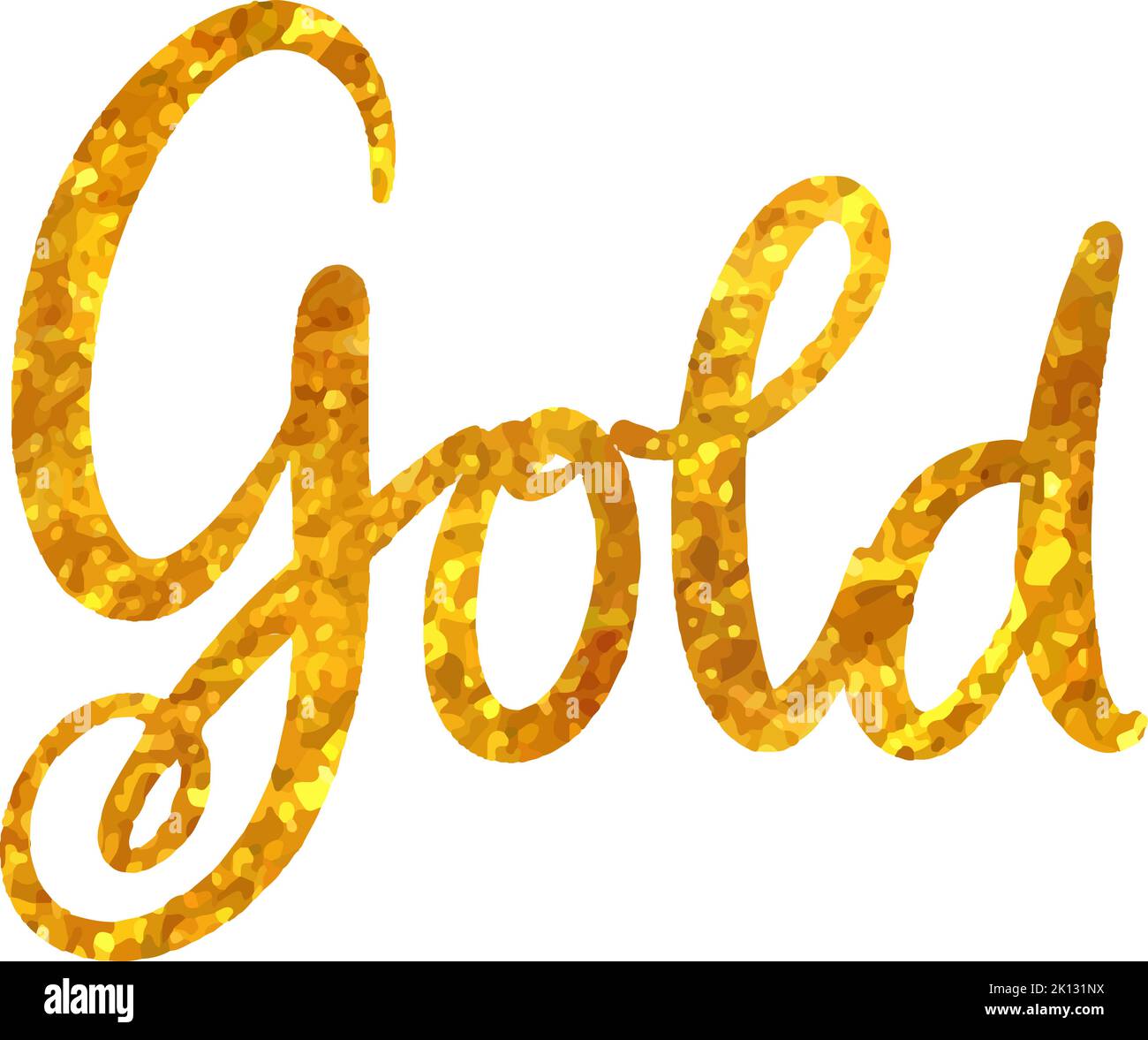gold text in gold texture. hand drawn vector illustration Stock Vector ...