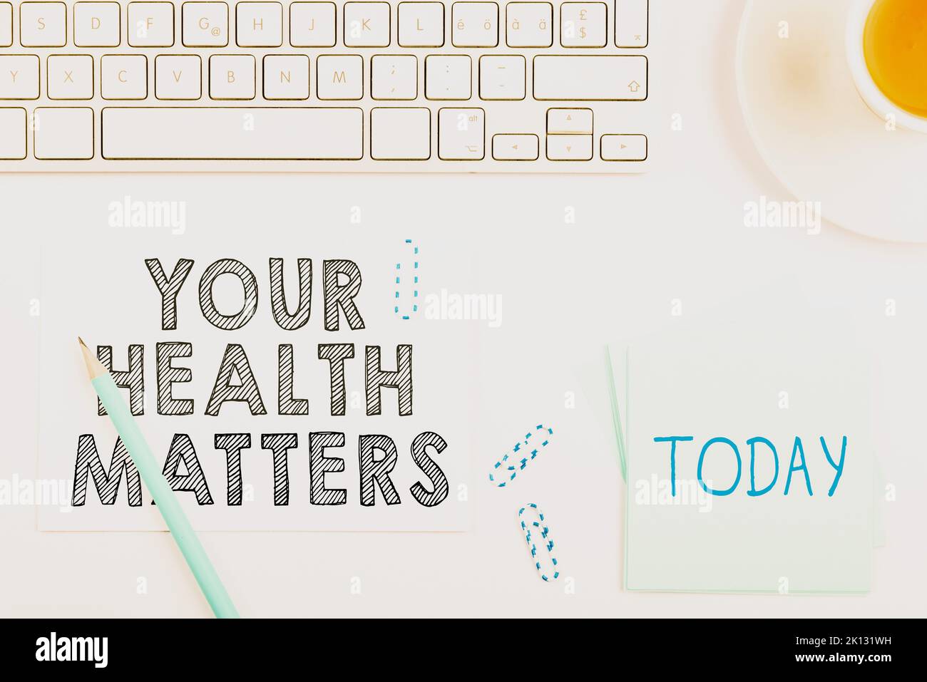 Hand writing sign Your Health Matters. Word for Physical Wellness is ...