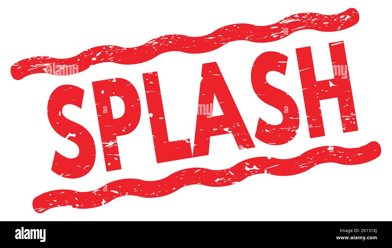 SPLASH text written on red lines stamp sign Stock Photo - Alamy