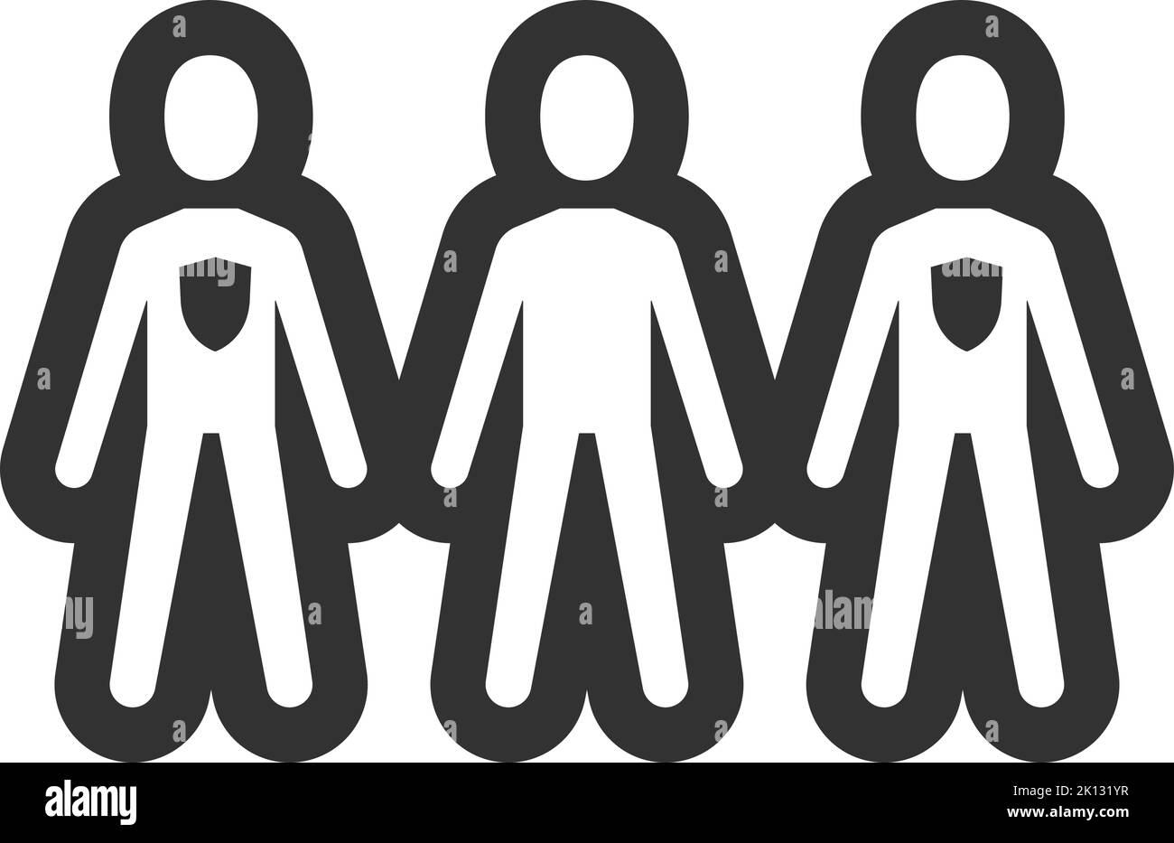 Herd immunity concept icon in thick outline. Vector illustration Stock ...
