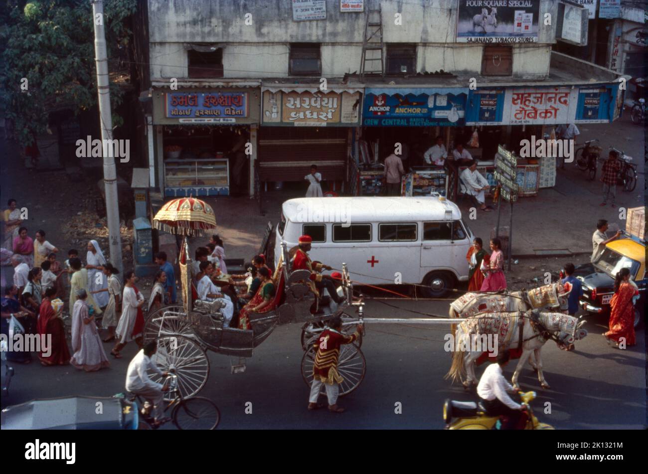 Jain, Religious Procession on Horse Cart Stock Photo - Alamy