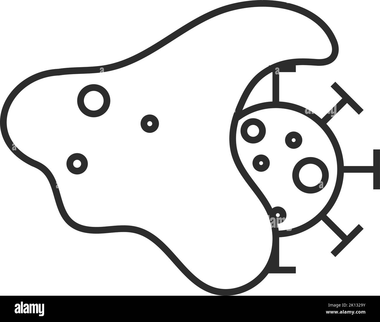 Immune response concept icon in thin outline. Vector illustration Stock ...