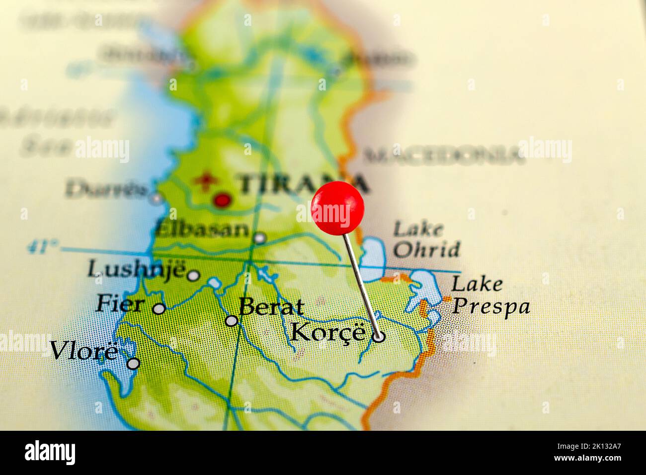 Korcha map hi-res stock photography and images - Alamy