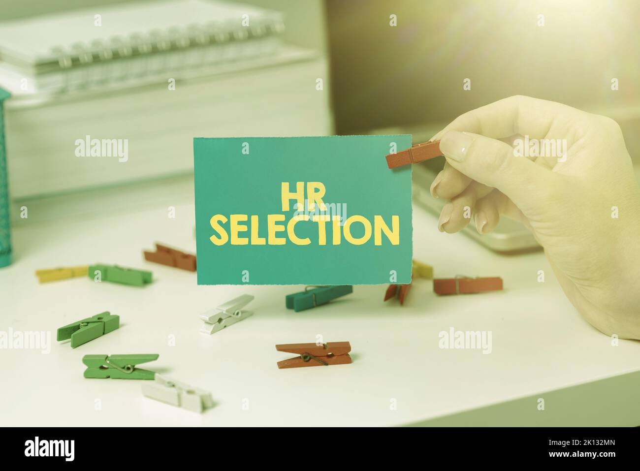 Hand writing sign Hr Selection. Conceptual photo Process and approached ...