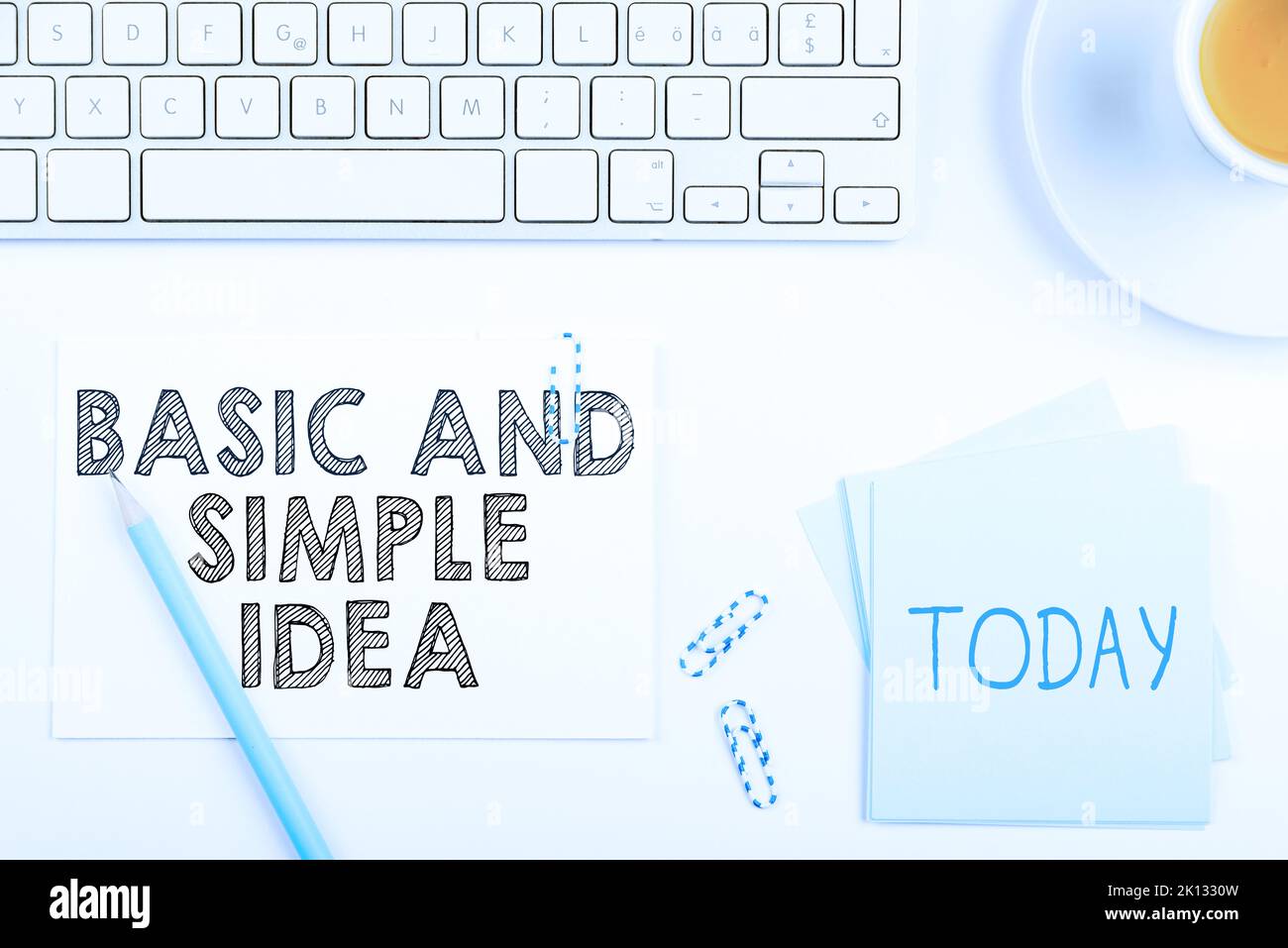 Text showing inspiration Basic And Simple Idea. Business idea Plain ...