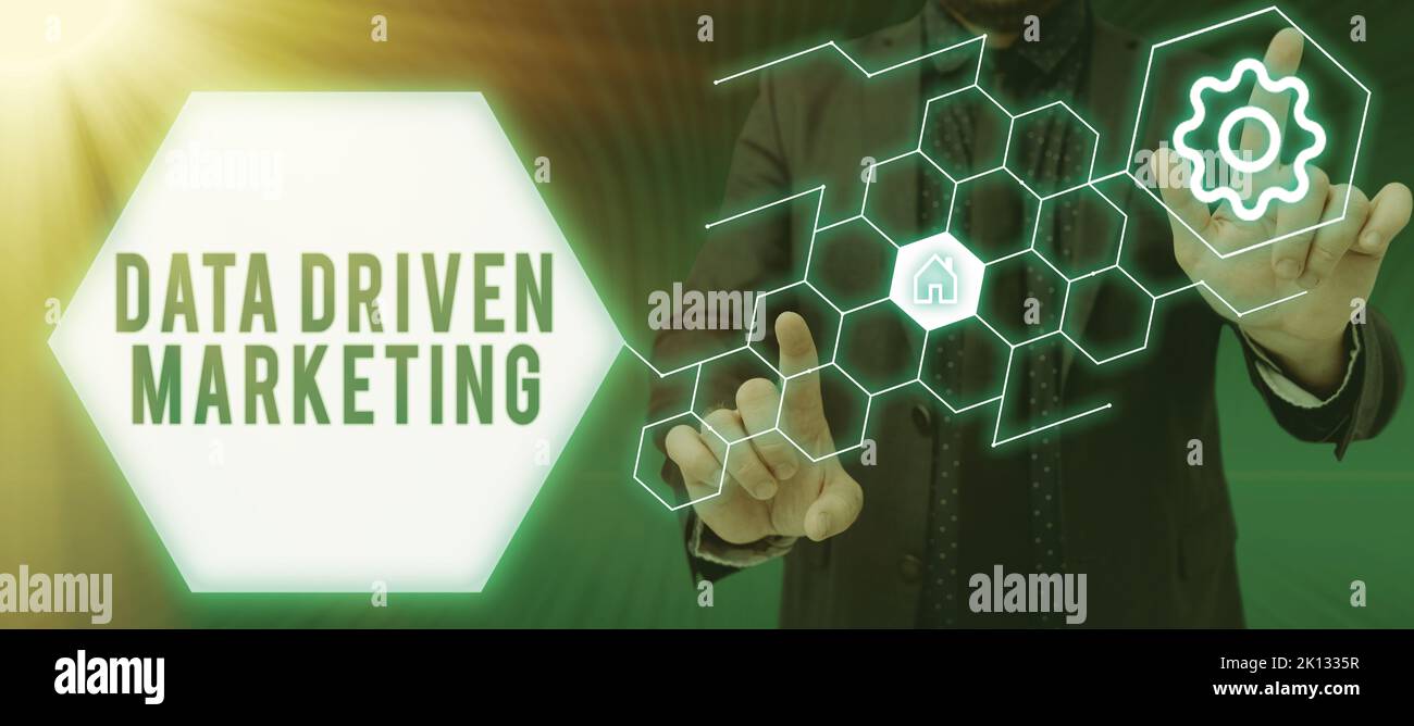 Conceptual display Data Driven Marketing. Concept meaning Strategy ...