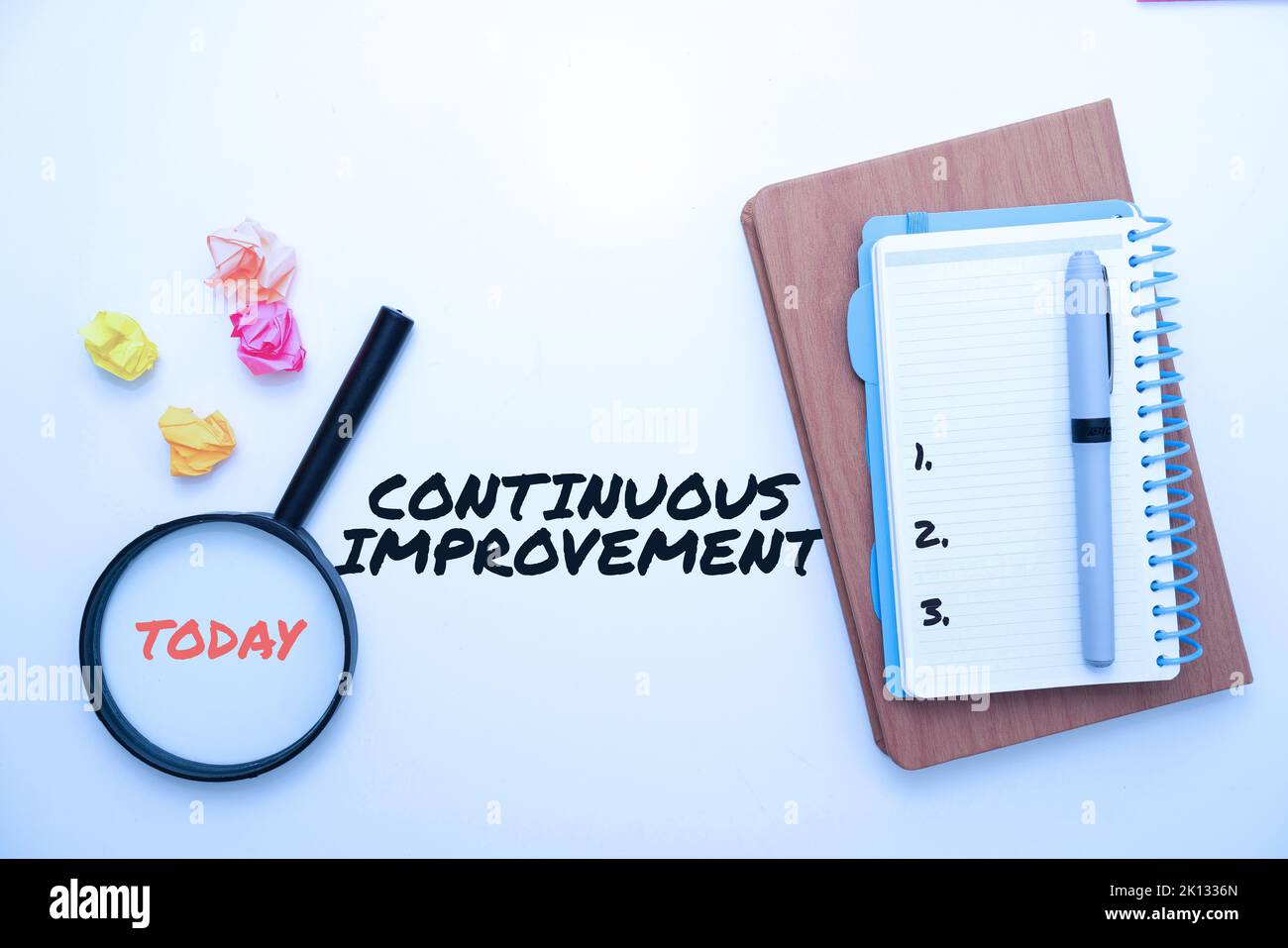 Text sign showing Continuous Improvement. Business overview Ongoing ...