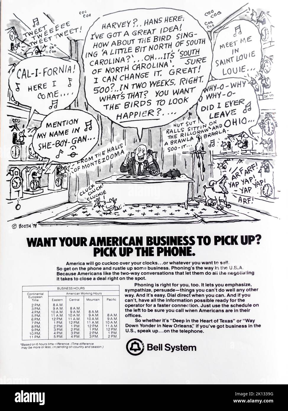 Vintage telephone ads hi-res stock photography and images - Alamy